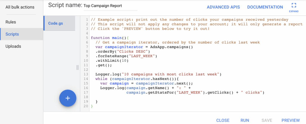 Introduction to Google Ads Scripts – Brainlabs